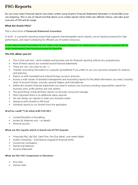 Fsg Reports Pdf Table Database Financial Statement