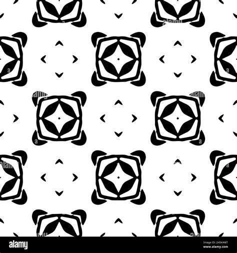 Vector Geometric Seamless Pattern Modern Geometric Background With Abstract Shapes Monochromatic