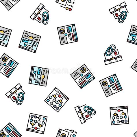 Seo Optimize Community Seamless Pattern Vector Stock Illustration Illustration Of Search