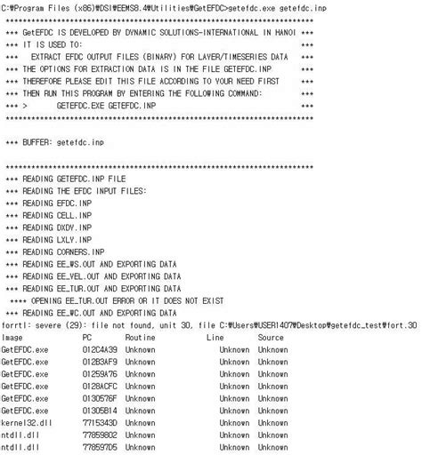 Getefdc Error Efdcexplorer Eems Modeling Community