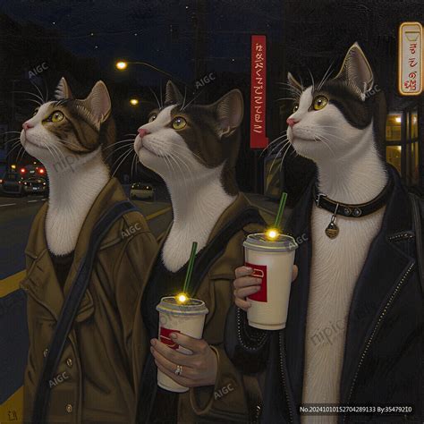 Ai创作图猫粮插画设计 猫咪潮流海报 猫喝咖啡插画 猫咪喝咖啡插画 喝奶茶的猫咪插画 站着排队喝咖啡的猫 猫咪咖啡设计素材 猫猫喝咖啡 流浪猫海报广告 猫咪海报插画 猫咪系列插画 猫咪文创插画