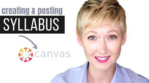 Posting A Syllabus In Canvas Lms Tutorial Youtube