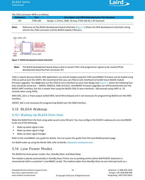 Laird Technologies Bl654 Bluetooth 5 0 Ble Data Module User Manual