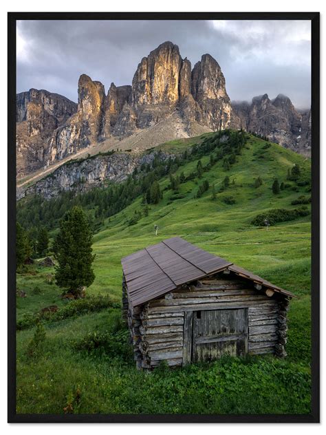 Wandbild „hütte In Den Dolomiten“ Von Andreas Wonisch Posterlounge Ch