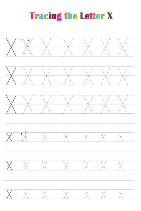Free Printable Alphabet Tracing Worksheets Pdf Letter X