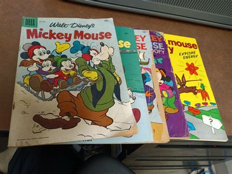 Mickey Mouse Five Issue Silver Bronze Age Comics Lot Run Set Collection