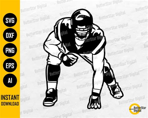 Football Player Svg Football Season Svg Football Cut Files Cricut