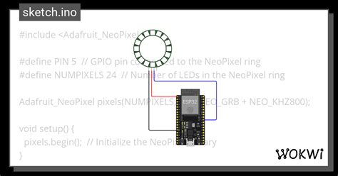 Neopixel Wokwi Esp32 Stm32 Arduino Simulator