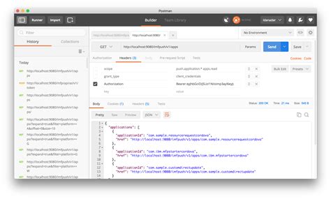 Ibm Mobilefirst Getting Error 502 When Using Rest Api To Retrieves List Of All Applications