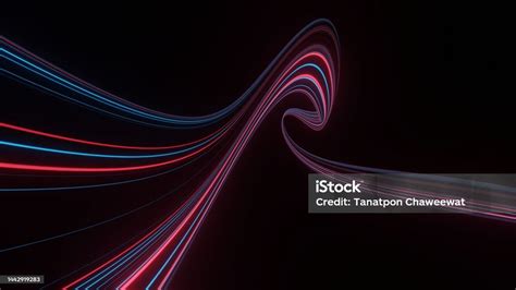 3d 렌더링 속도 및 전력 또는 빛의 흔적의 모션 라인 곡선 이동 빔이 있는 고속 조명 5g 기술은 빠르고 미래 지향적 인 배경입니다 추상 모션 블러 3차원 형태에 대한