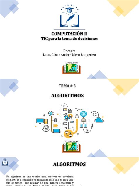 3 clase algoritmos pdf algoritmos programación de computadoras
