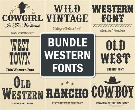 Western Font Bundle Wild West Font Old West Font Western Font Styles