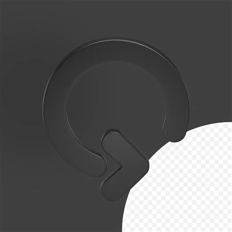 Premium Psd Black Reload 3d Icon
