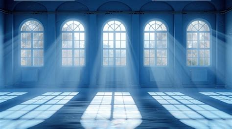 Premium Photo Sunlit Empty Room With Windows