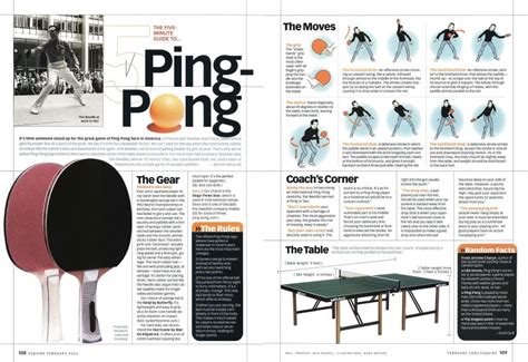 The Five Minute Guide To Ping Pong Esquire February 2003