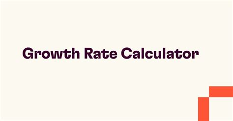 Growth Rate Calculator