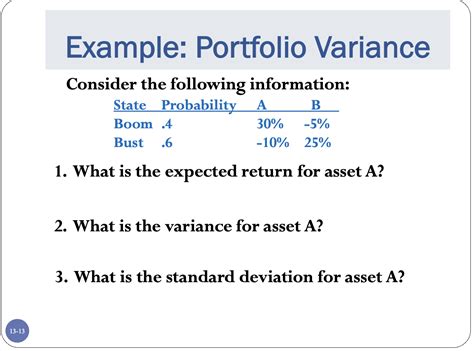 Solved Example Portfolio Variance Consider The Following Chegg Com