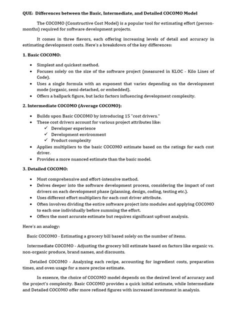 Cocomo And Unit 4 Pdf Software Testing Computer Programming