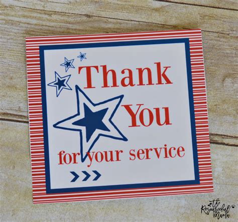 Military Appreciation Free Printable Thank You For Your Service Cards