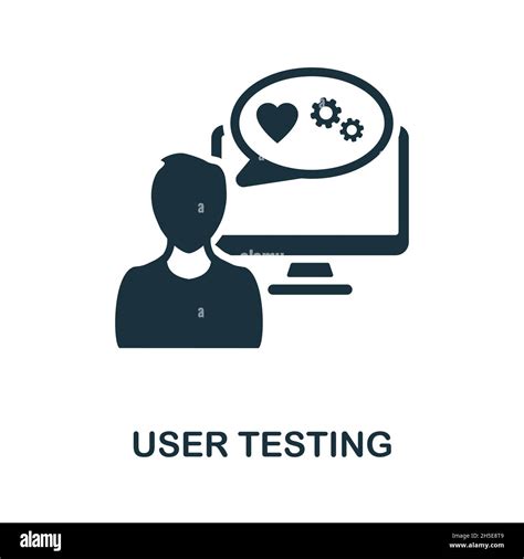 user testing icon monochrome sign from digital transformation