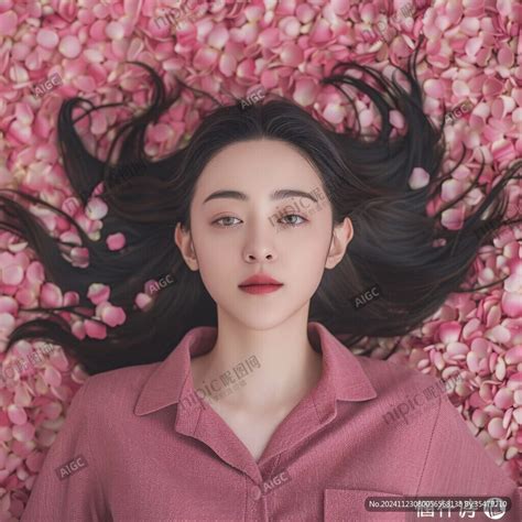 Ai创作图粉色的少女 真人照片转手绘 照片转手绘 宣传照插图配图 桃花瓣造型 粉红少女休闲图 粉红色的美学 粉红色的审美 粉红色美学 粉红色的梦境 蜜桃节网红拍照打卡点 梦幻少女粉 樱花粉留影