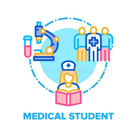 Medical Student Vector Concept Color Illustration Flat Stock Vector