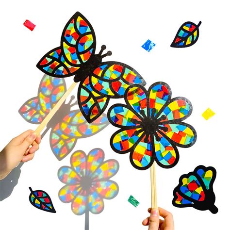 봄 셀로판지 썬캐쳐 공예 나비 만들기 썬캐쳐