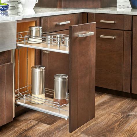 REV A SHELF 8 Two Tier Wire Organizer With Blum Soft Close Maple Rev A Shelf 5322 BCSC 8 MP