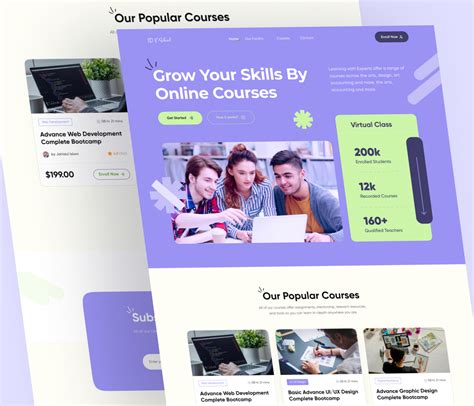 E Learning Platform Landing Page Design On Behance