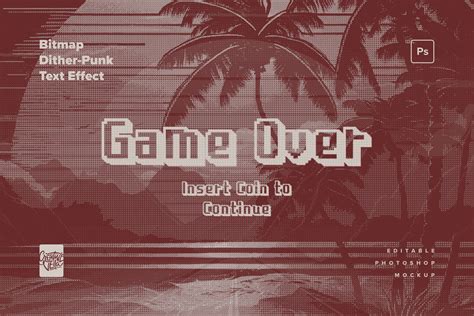 Artstation Bitmap Dither Text Effect Set Artworks