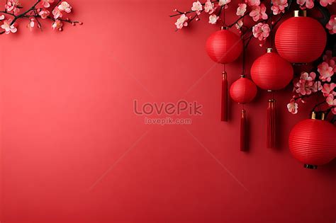 빨간 배경에 중국 건축