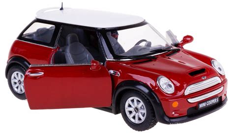Mini Cooper S Model Metalowy Kinsmart 128 Czerwony 5906952802615