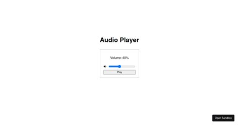 React Audio Player Codesandbox