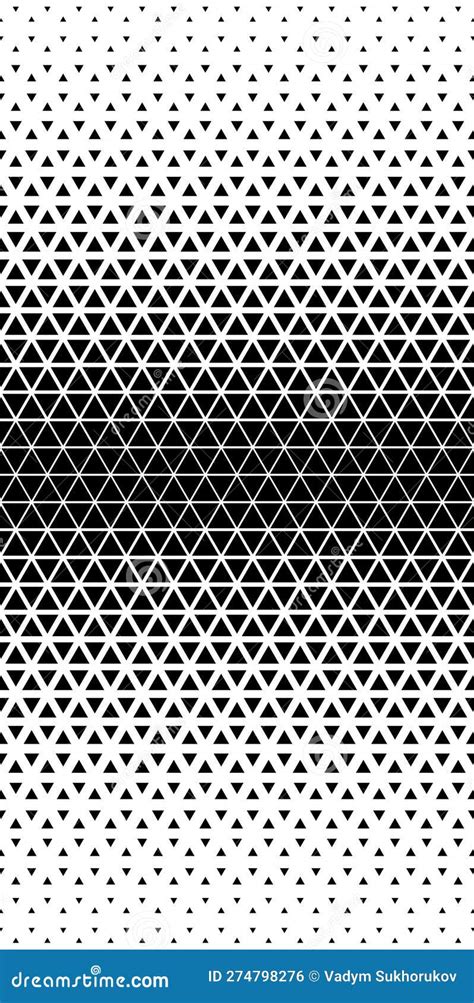 Black And White Halftone Triangles Pattern Abstract Geometric Gradient Background Vector