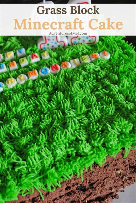 Grass Block Minecraft Cake Recipe With Printable Supply List And