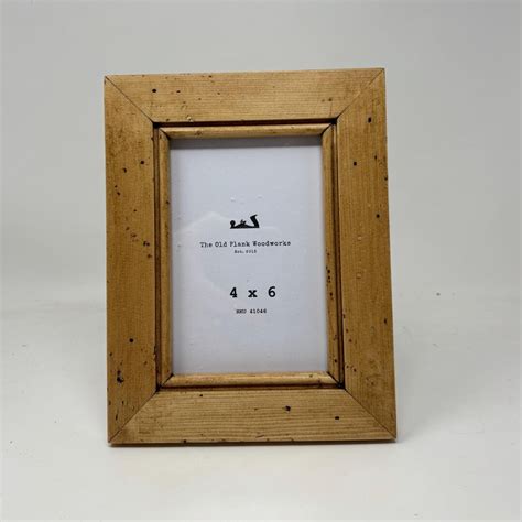 Rustic Pine Picture Frame Holds 4 X 6 Free Shipping Etsy