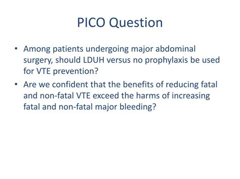 PPT Begin With The Question Or What Is A PICO PowerPoint Presentation ID 1325665
