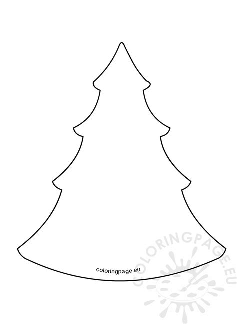Simple Christmas Tree Pattern Coloring Page