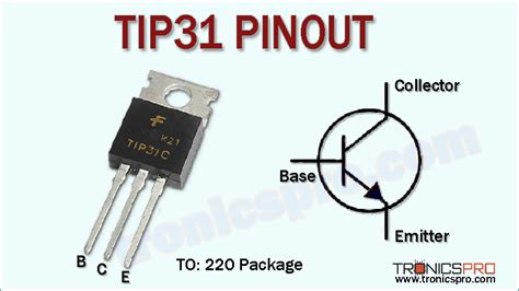 Tip31 Npn Transistor Pinout Datasheet Tronicspro