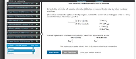 Solved HW Ksp And Solubility Interactive Example Chegg