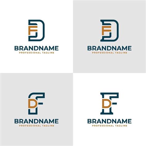 Elegant Letters Df And Fd Monogram Logo Suitable For Business With Fd Or Df Initials 40957177