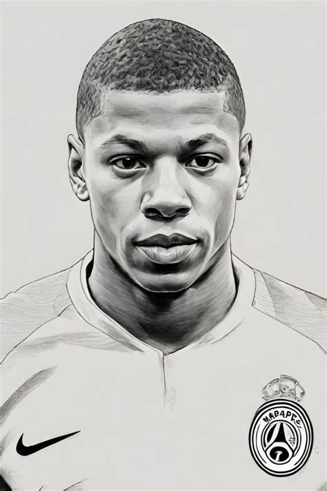 Kylian Mbappe Pencil Sketch Pencil Sketch Portrait Pencil Sketch