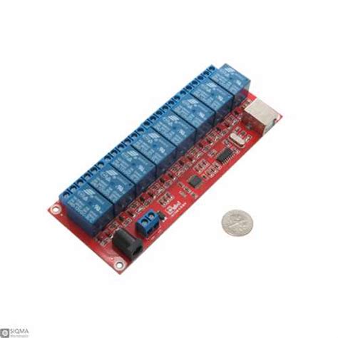 Eight Way USB Control Low Level Trigger Relay Module 5V 10A