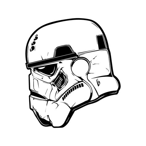 Storm Trooper Helmet Vector Art Etsy