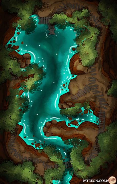 Flooded Cavern Battle Map R Fantasymaps