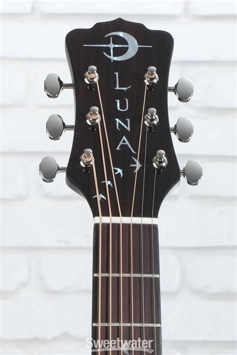 Luna Moonbird Acoustic Electric Guitar Midnight Blue Sweetwater
