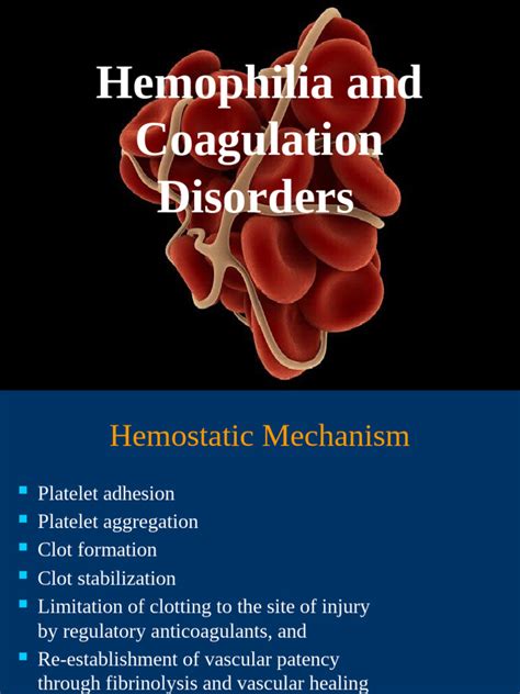 Bleeding And Coagulation Disorders Pdf Coagulation Haemophilia