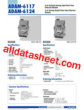 ADAM 6117PN Datasheet PDF Advantech Co Ltd