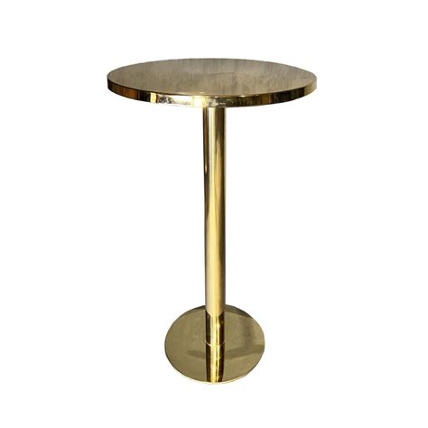 T 067 Cocktail Chrome Table Gold Brelex