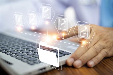 premium photo document management system dms folder file data